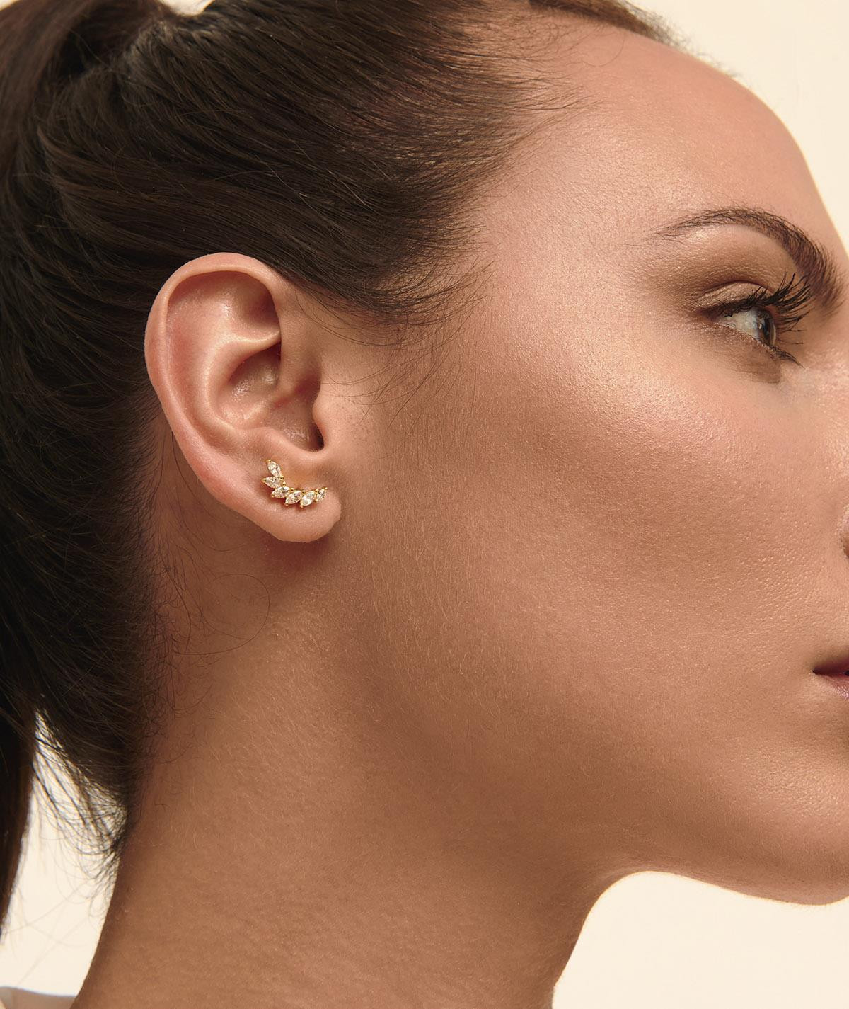 Mezea by Brelery - Pendientes Gala Blanco